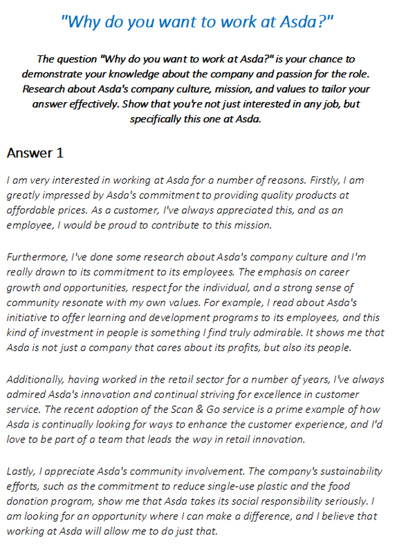 Asda Supermarket Interview Questions & Answers – Interview Detectives