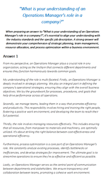 Operations Manager Interview Questions & Answers – Interview Detectives